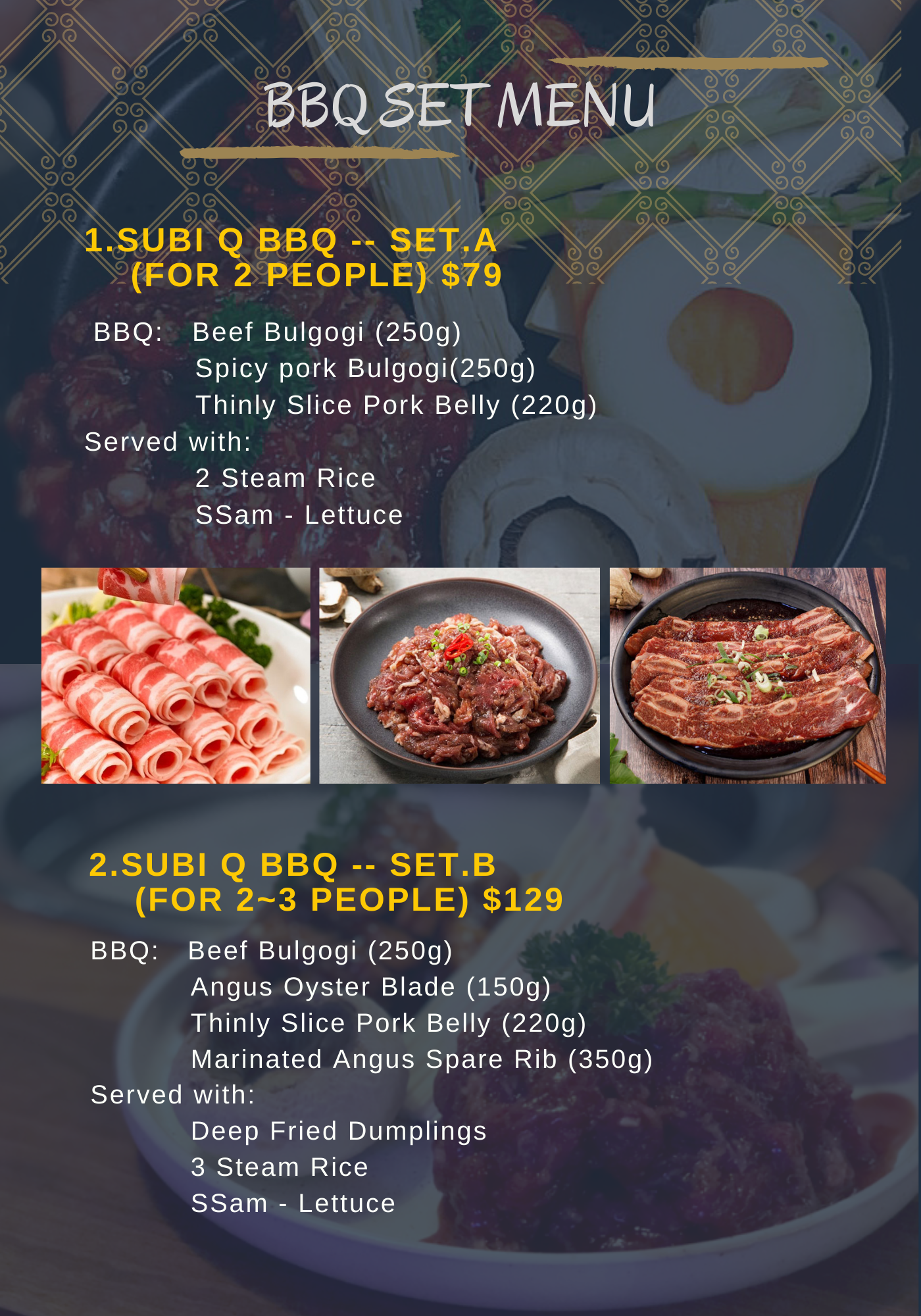 MENU – Subi Q Korean BBQ